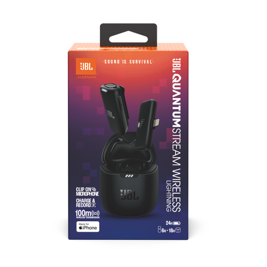 JBL Quantum Stream Wireless Lightning | Micro-cravate sans fil pour le streaming