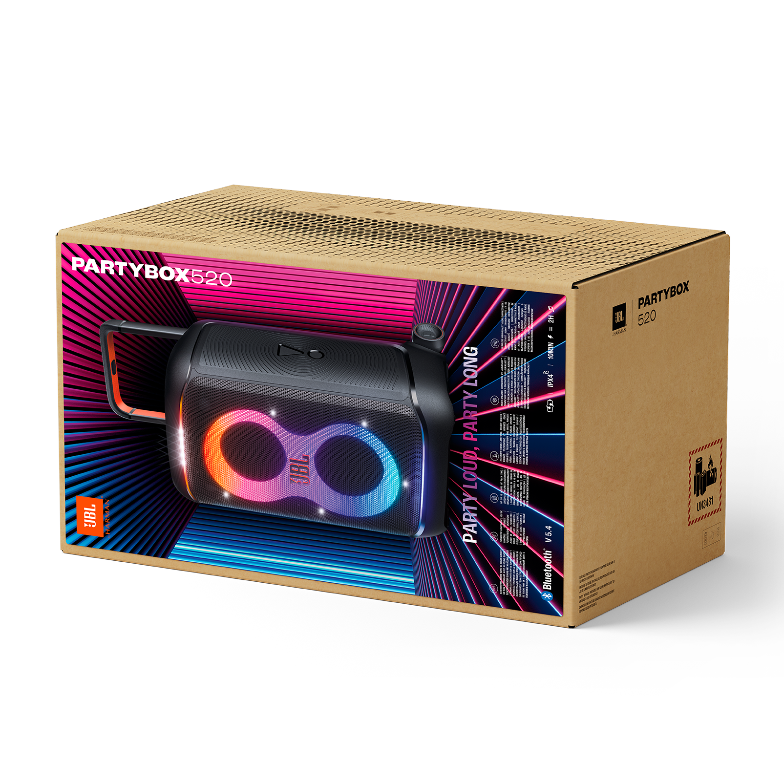 JBL PartyBox 520 | Enceinte de soirée portable alimentée par batterie ...